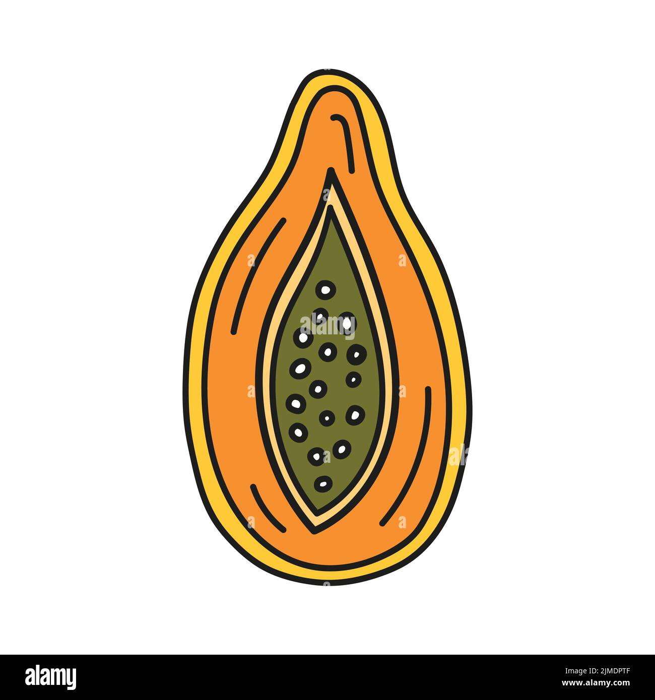 Papaya doodle Cut Out Stock Images & Pictures - Alamy