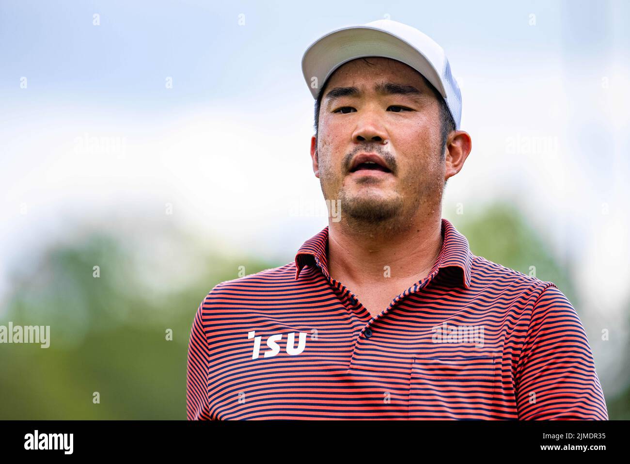 August 5, 2022: John Huh finishes at eight under at the 2022 Wyndham ...