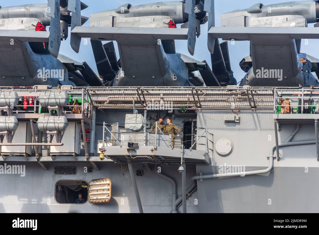 Wasp Class Amphibious Assault Uss Kearsarge Ship At Hernesaari Dock In Helsinki Finland Stock