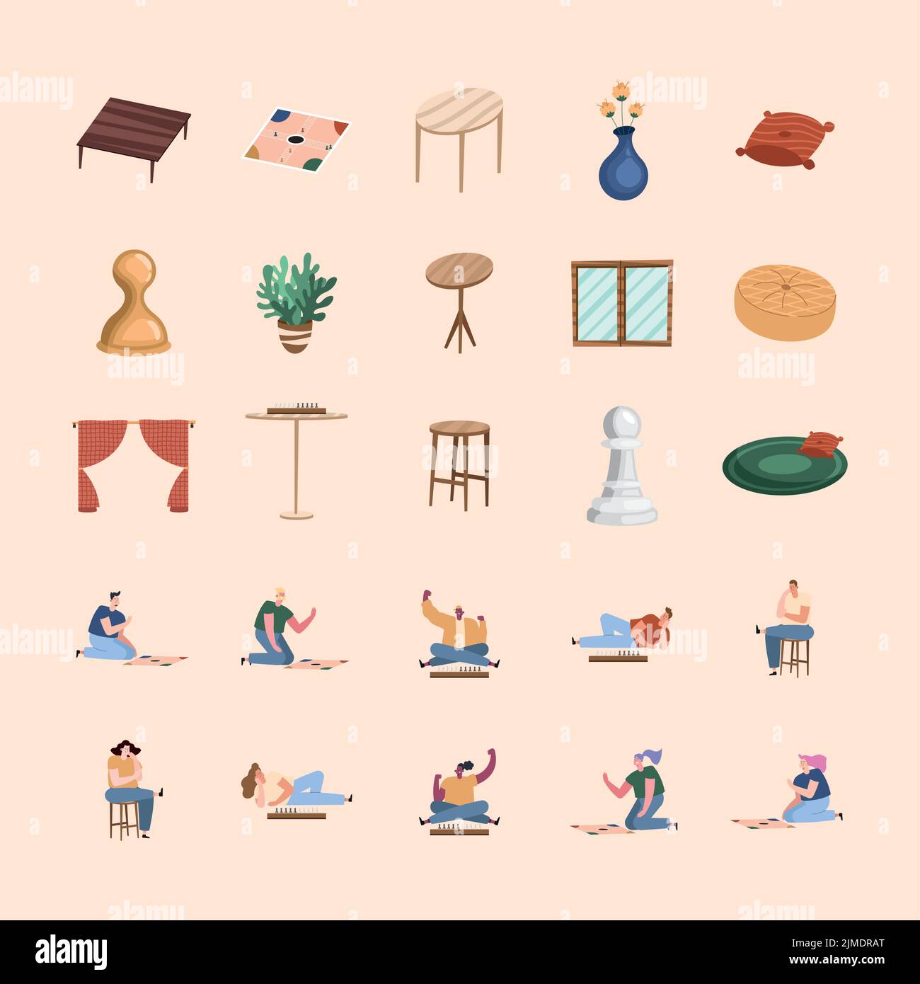 People play board games Stock Vector Images - Alamy