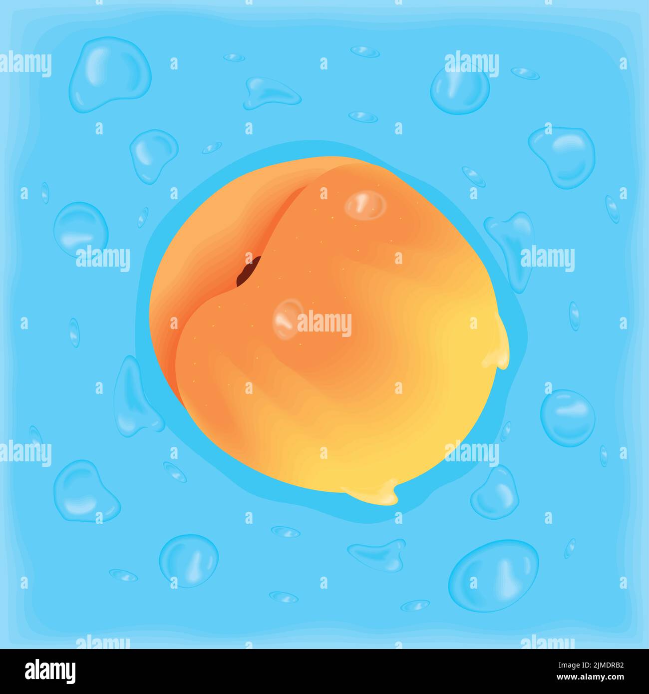 realistic peach fresh fruit poster Stock Vector Image & Art - Alamy