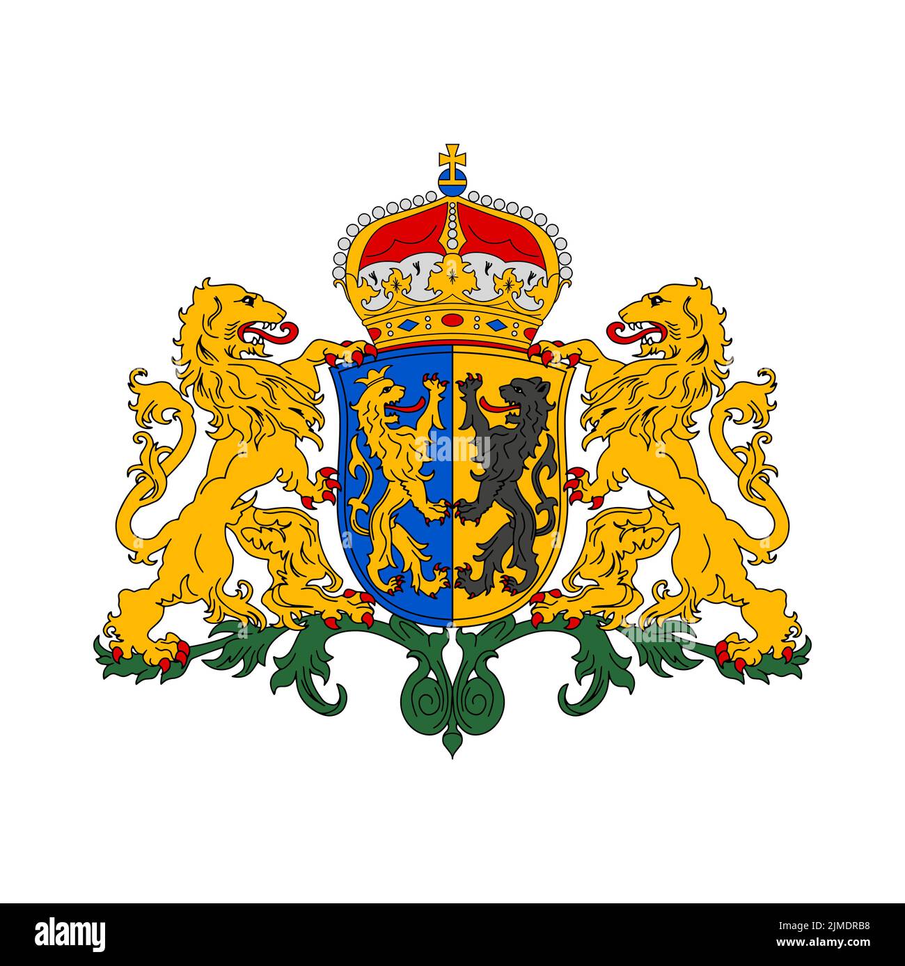 Netherlands coat of arms, Gelderland province heraldry, vector heraldic ...