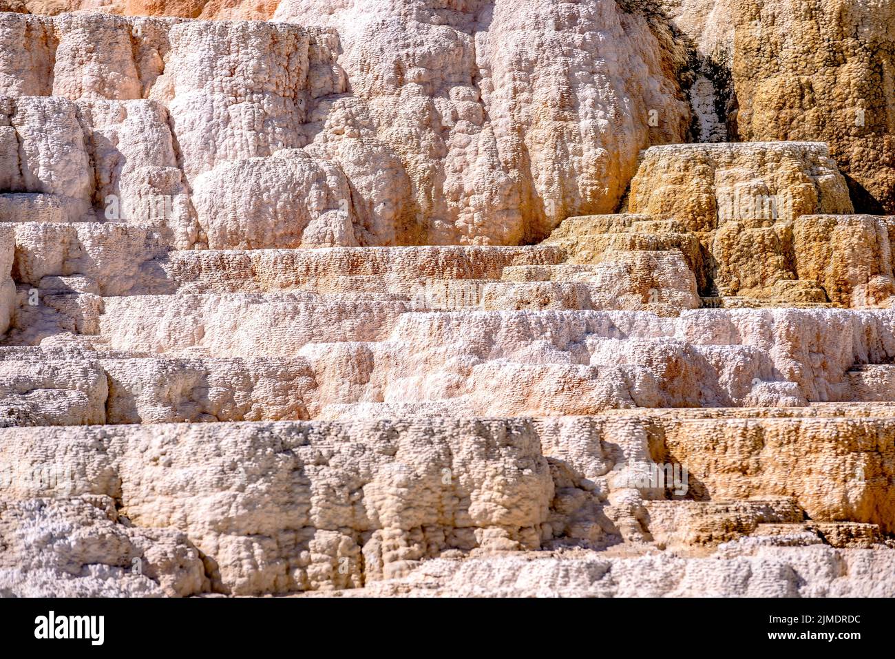 Travertine Terraces, Mammoth Hot Springs, Yellowstone Stock Photo - Alamy