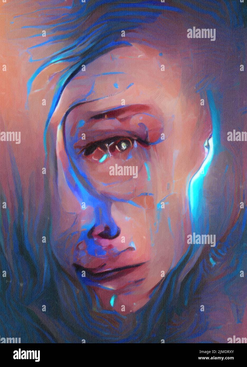 Depression, conceptual illustration Stock Photo - Alamy