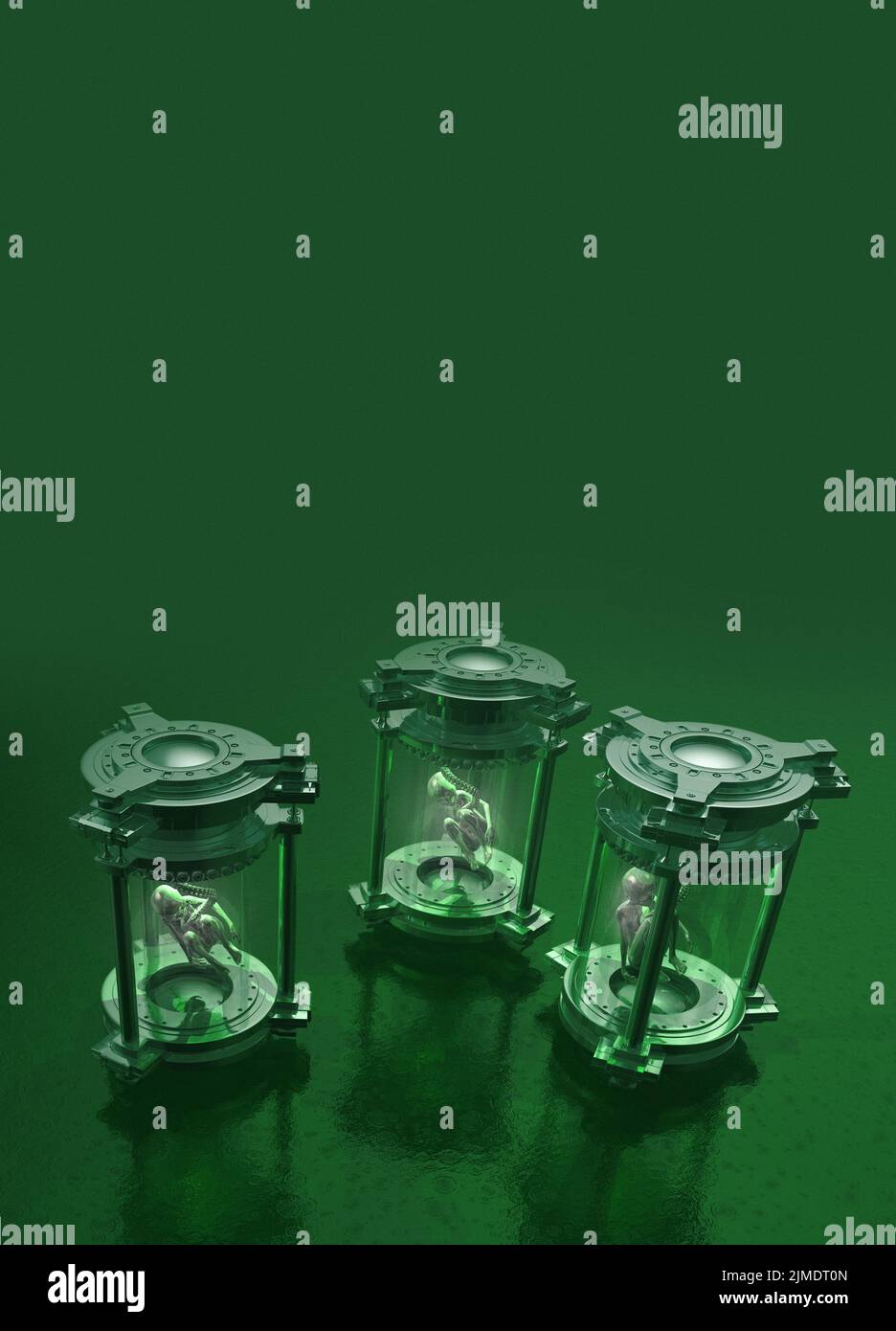 Alien embryos in incubation units, illustration Stock Photo - Alamy