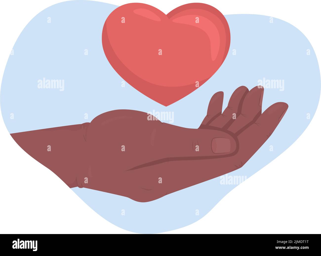 Humanitarian help 2D vector isolated illustration Stock Vector Image ...
