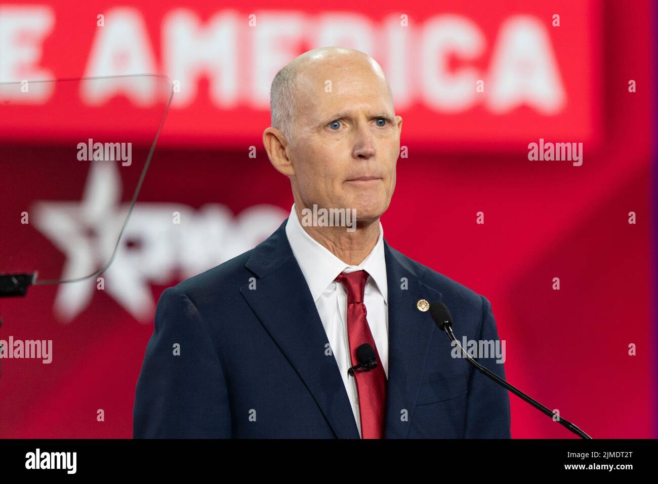 Dallas, Texas, USA. 5th Aug 2022. Senator Rick Scott speaks during CPAC ...