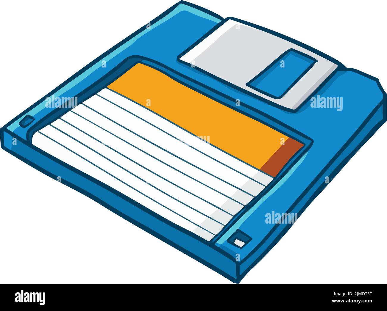 A vector illustration of a retro floppy disk icon on a white background ...