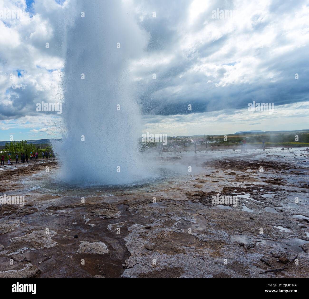 The geyser Strokkur in the Golden Circle in the south of Iceland Stock ...