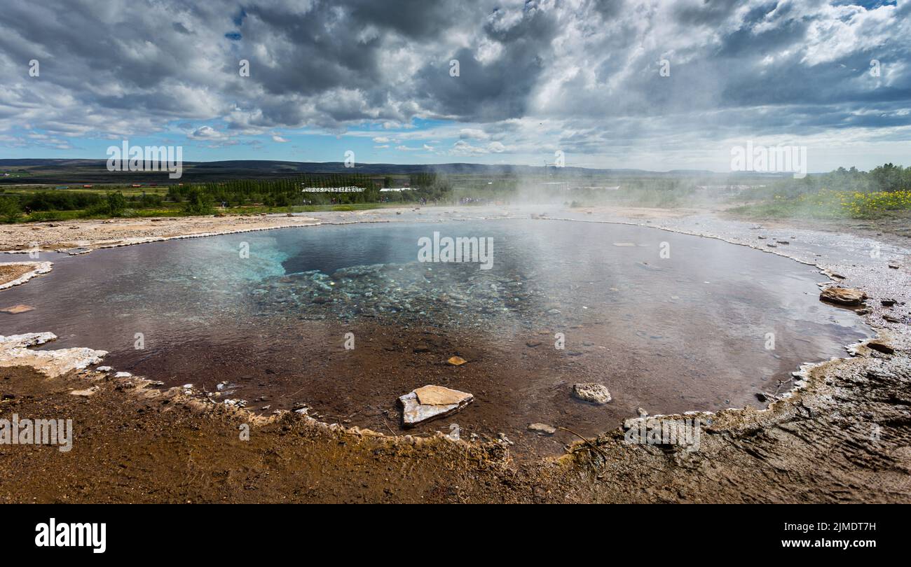 The geyser Blesi, Golden Circle in the south of Iceland Stock Photo - Alamy