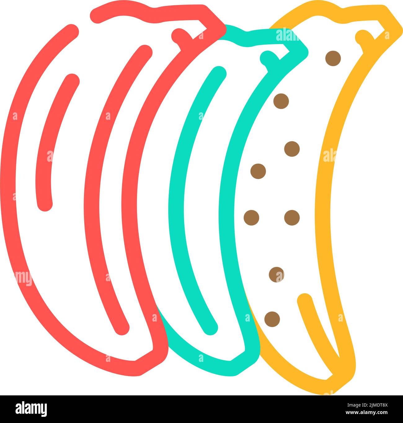 ripe banana color icon vector illustration Stock Vector Image & Art - Alamy