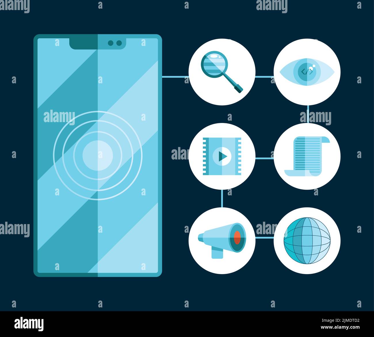 development design in smartphone icons Stock Vector Image & Art - Alamy