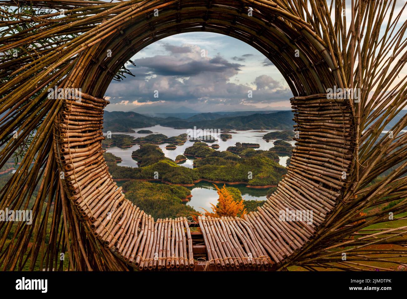 Amazing view of Ta Dung lake. Landscape Stock Photo - Alamy