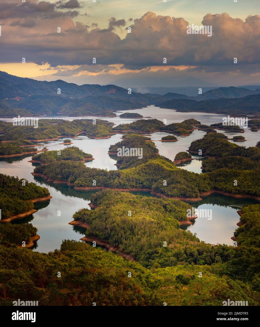 Amazing view of Ta Dung lake. Landscape Stock Photo - Alamy