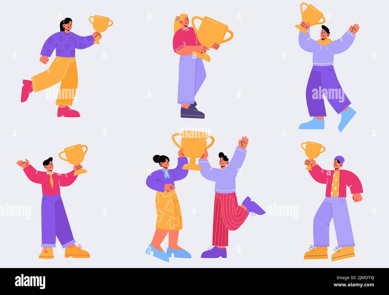 Holding trophy trophies Stock Vector Images - Alamy