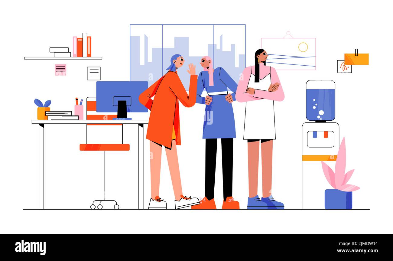 Gossip about friend behind back Cut Out Stock Images & Pictures - Alamy