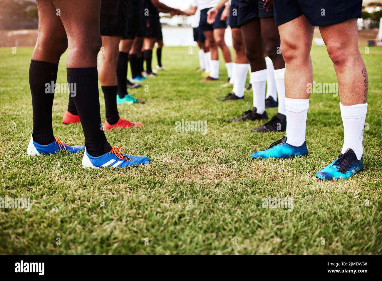 Respect goes a long way towards winning. a group of rugby players ...
