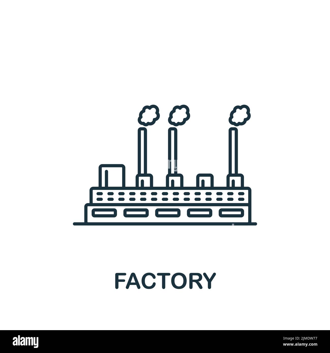 Factory icon. Monochrome simple icon for templates, web design and ...
