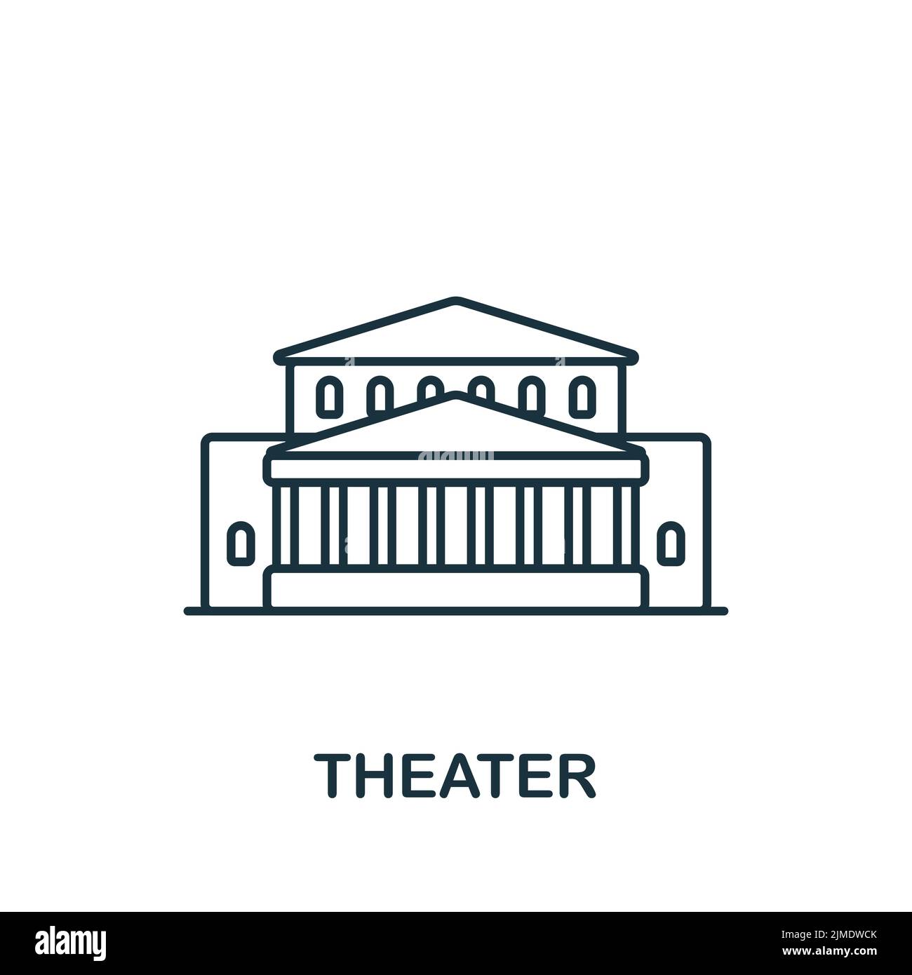 Theater icon. Monochrome simple icon for templates, web design and ...