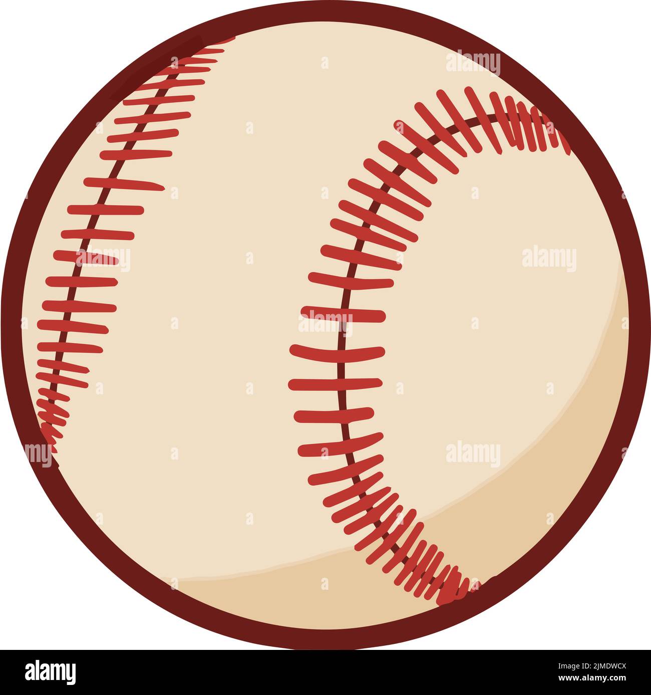 A vector of a baseball ball with a white background Stock Vector Image ...