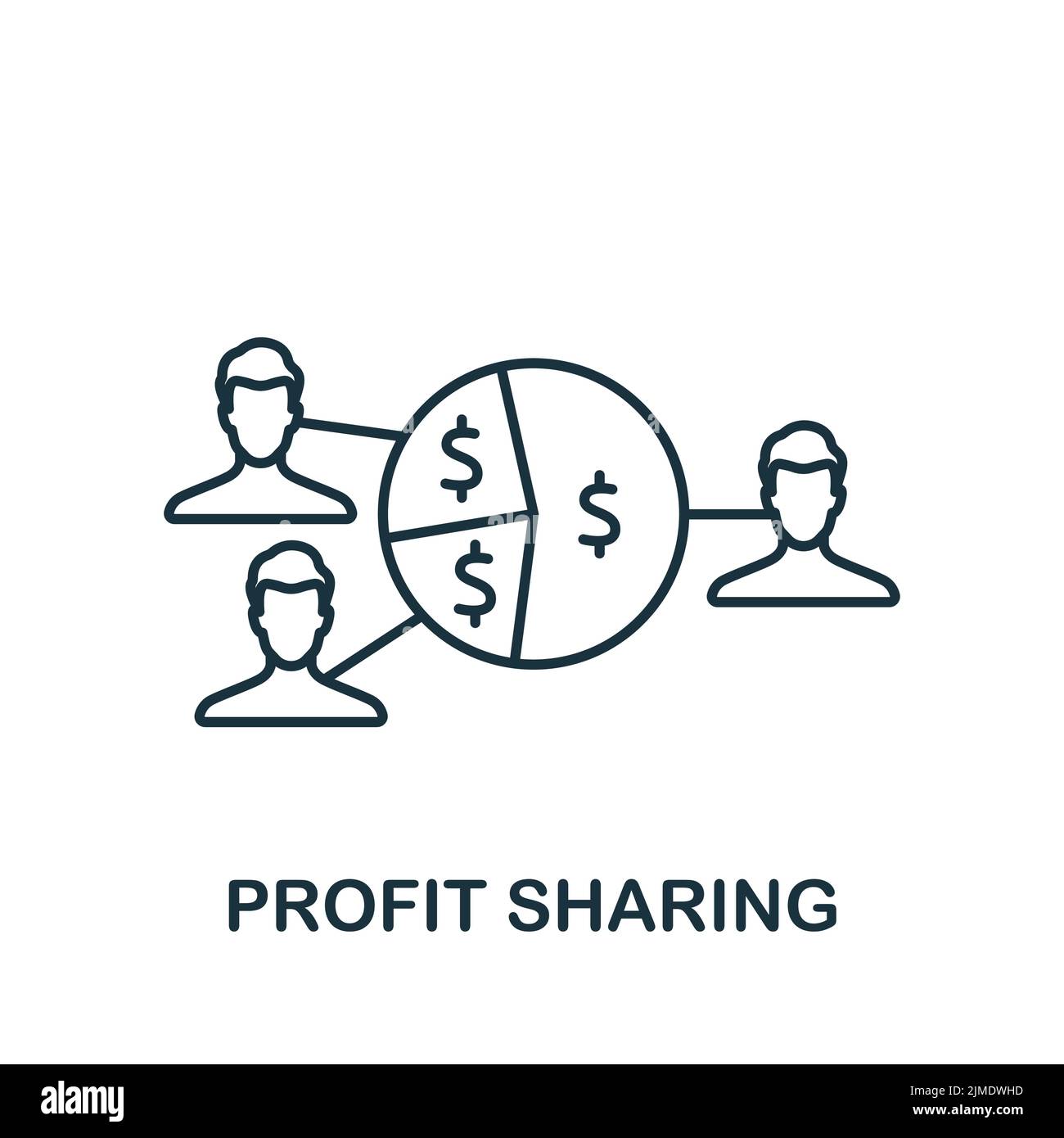Profit Sharing icon. Monochrome simple Business Management icon for ...