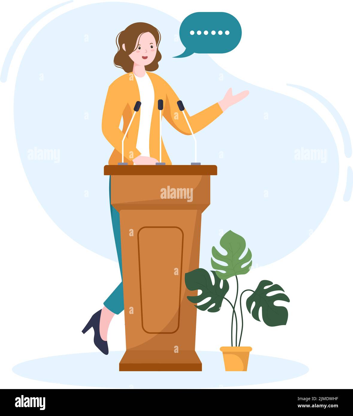 Politician Cartoon Hand Drawn Illustration with Election and Democratic ...