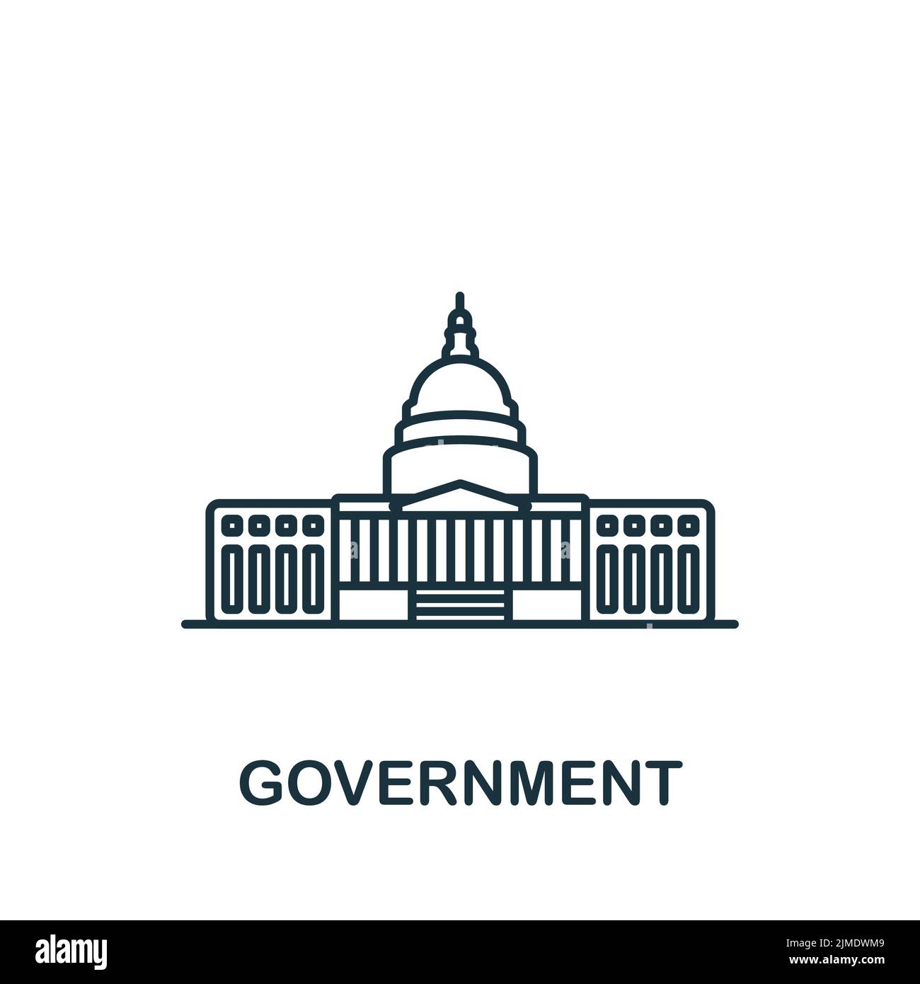 Government icon. Monochrome simple icon for templates, web design and ...