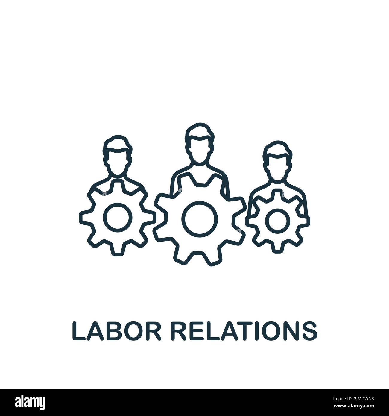 Labor Relations icon. Monochrome simple Business Management icon for ...
