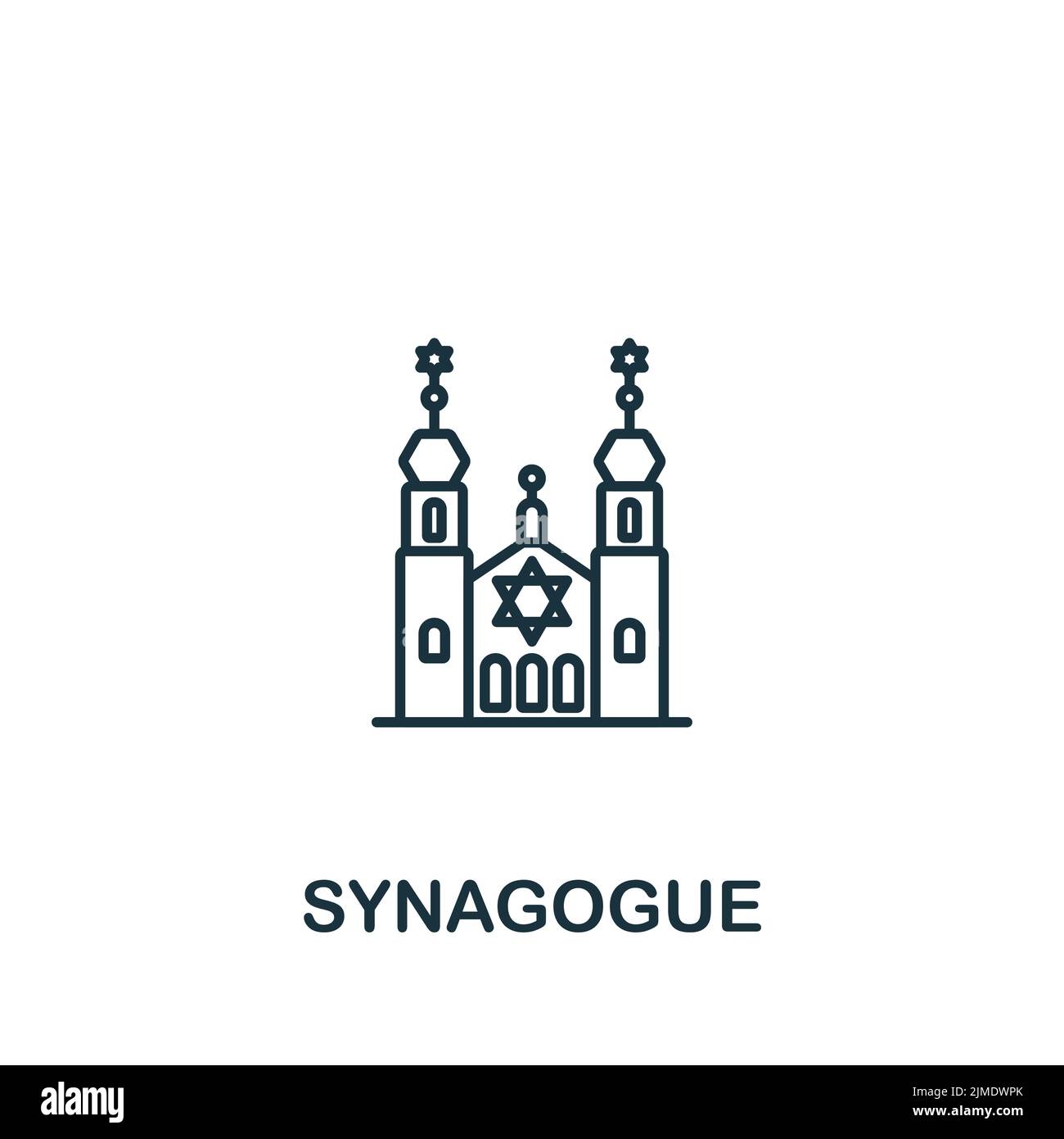 Synagogue icon. Monochrome simple icon for templates, web design and ...