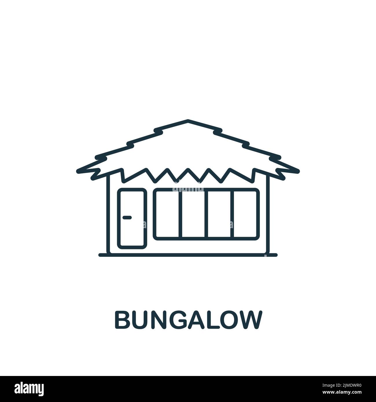 Bungalow icon. Monochrome simple icon for templates, web design and ...