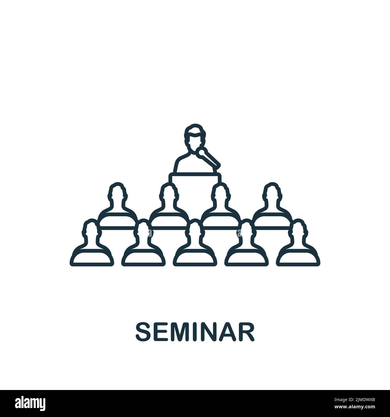 Seminar icon. Monochrome simple Business Management icon for templates ...