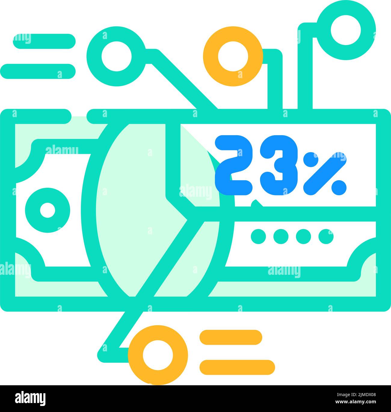 accounting expenses percentage color icon vector illustration Stock ...