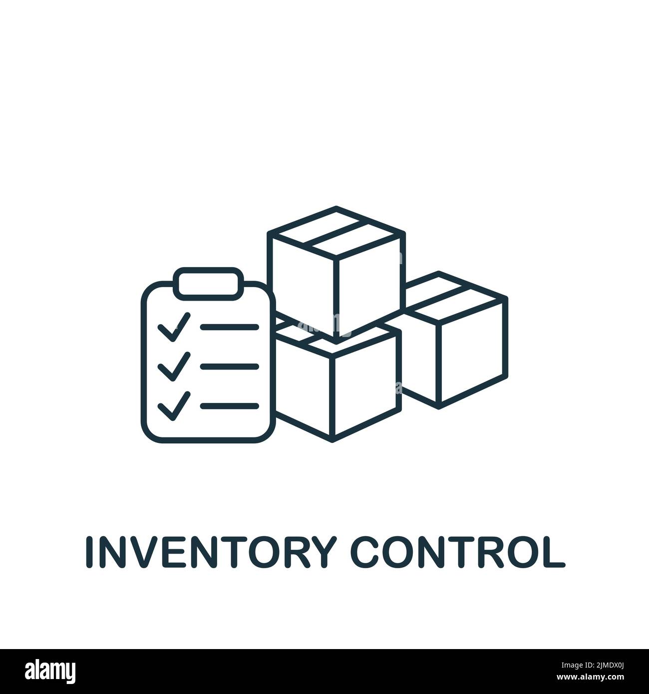 Inventory Control icon. Monochrome simple Business Management icon for ...