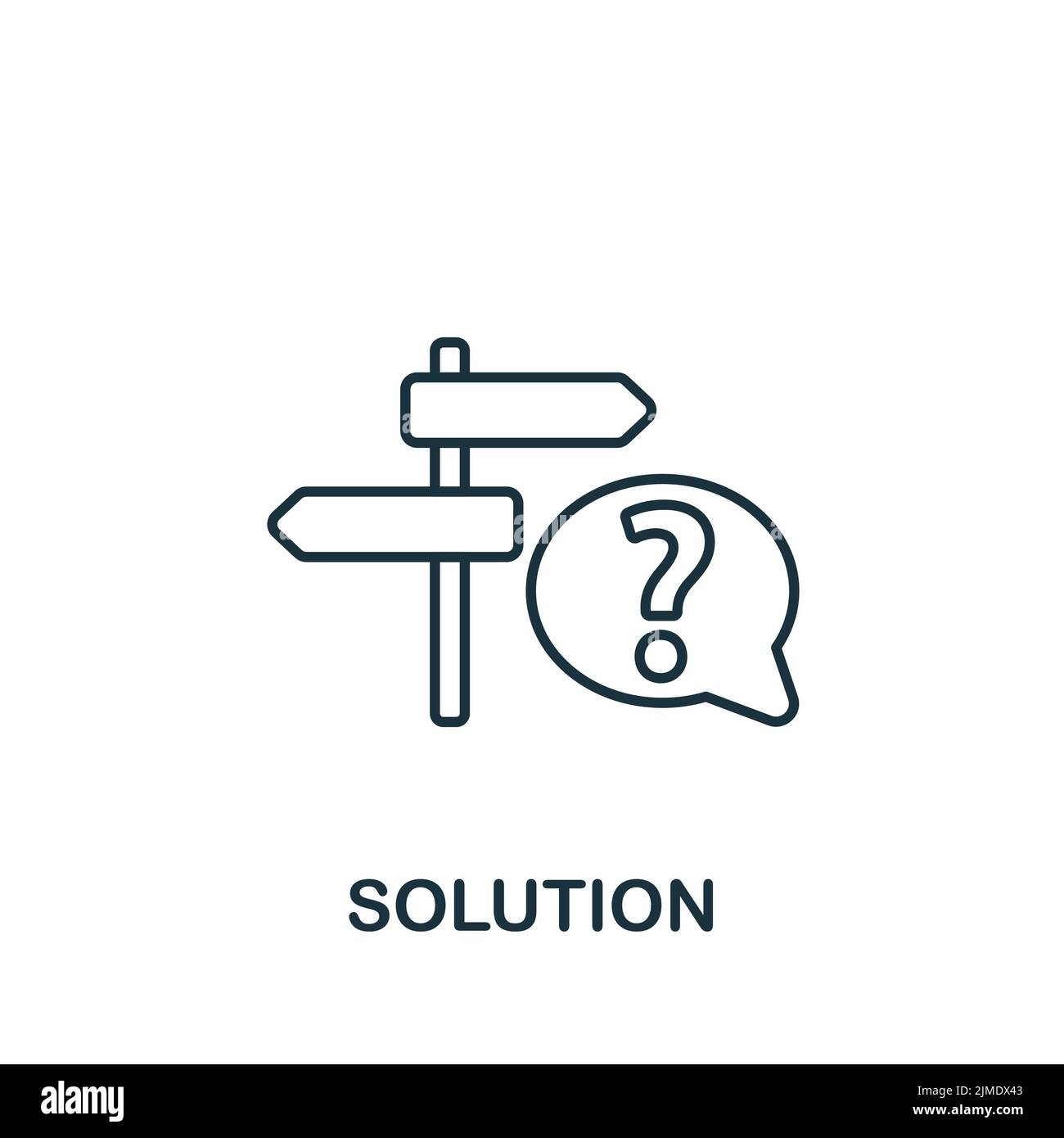 Solution icon. Monochrome simple Business Motivation icon for templates ...