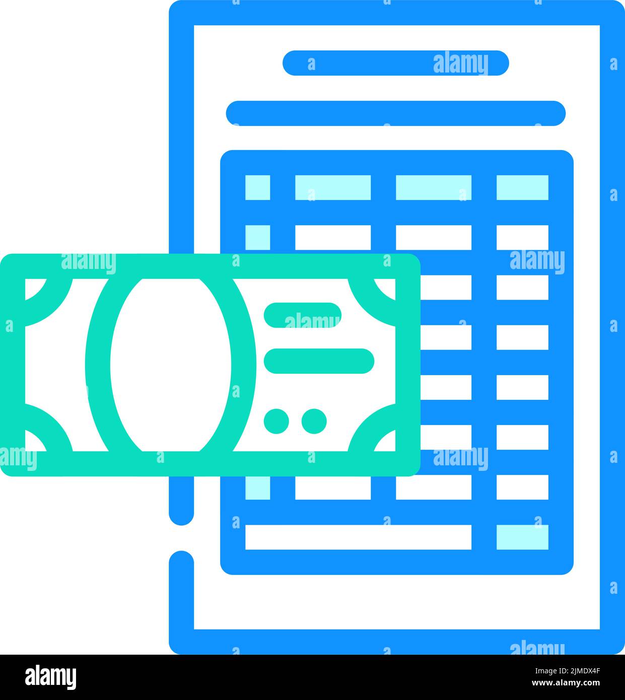 accounting table color icon vector illustration Stock Vector Image ...