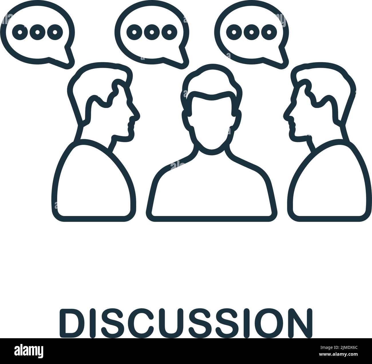 Discussion icon. Monochrome simple Business Management icon for ...