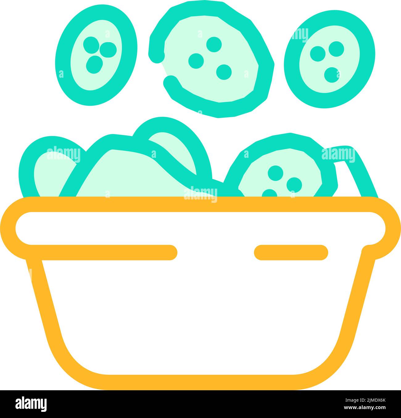 cucumber salad color icon vector illustration Stock Vector Image & Art ...
