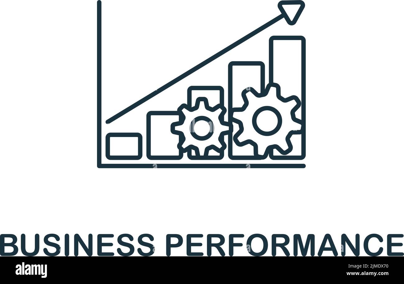 Business Performance icon. Monochrome simple Business Management icon ...