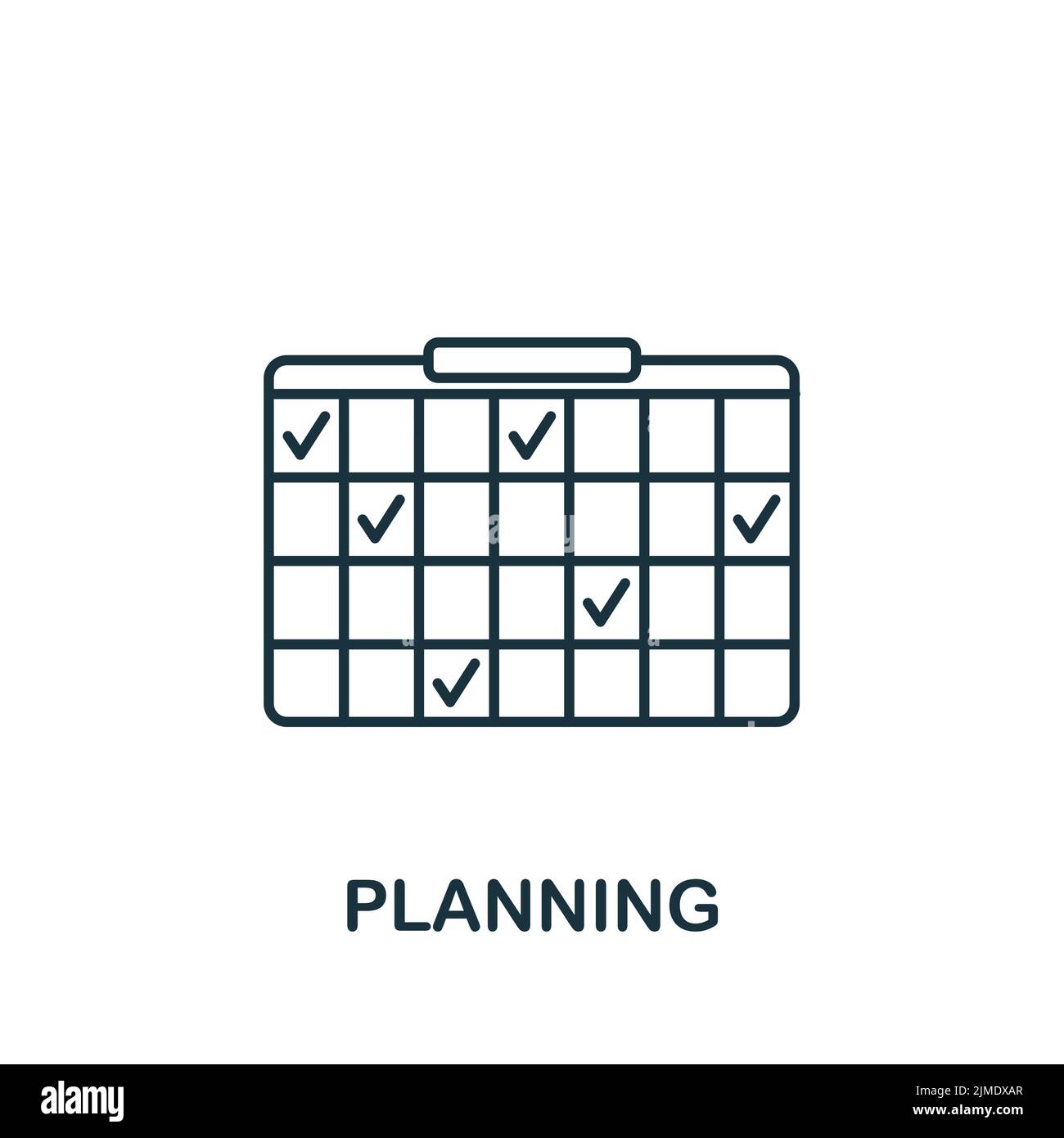Planning icon. Monochrome simple Business Motivation icon for templates ...