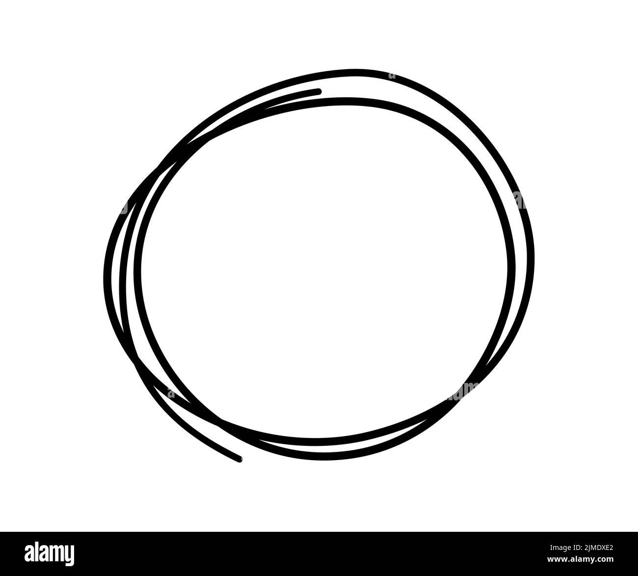 Hand drawn scribble circle. Doodle sketch underline. Highlight circle ...