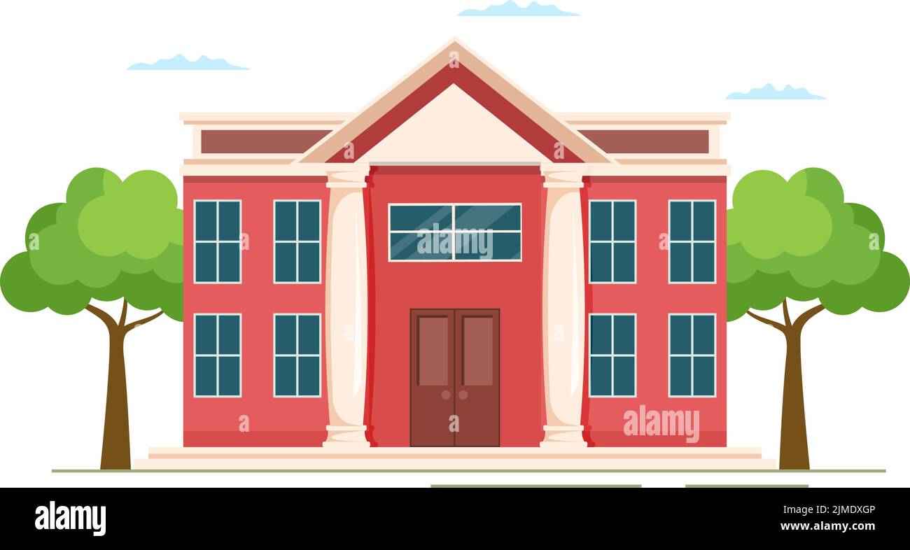 Politician or Government Building Cartoon Hand Drawn Illustration as a ...