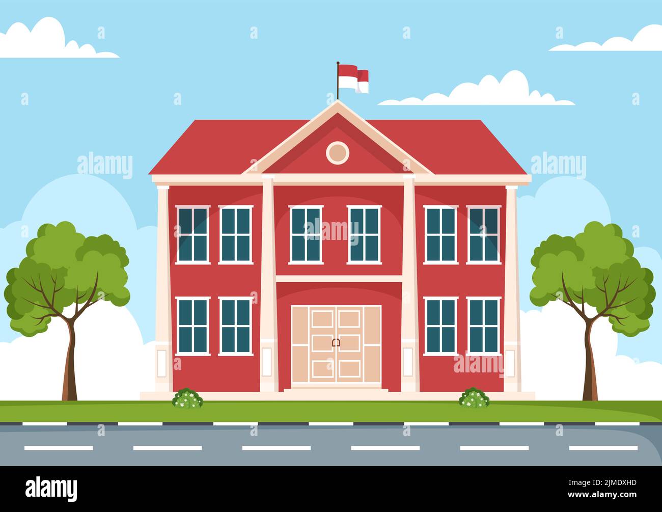 Politician or Government Building Cartoon Hand Drawn Illustration as a ...