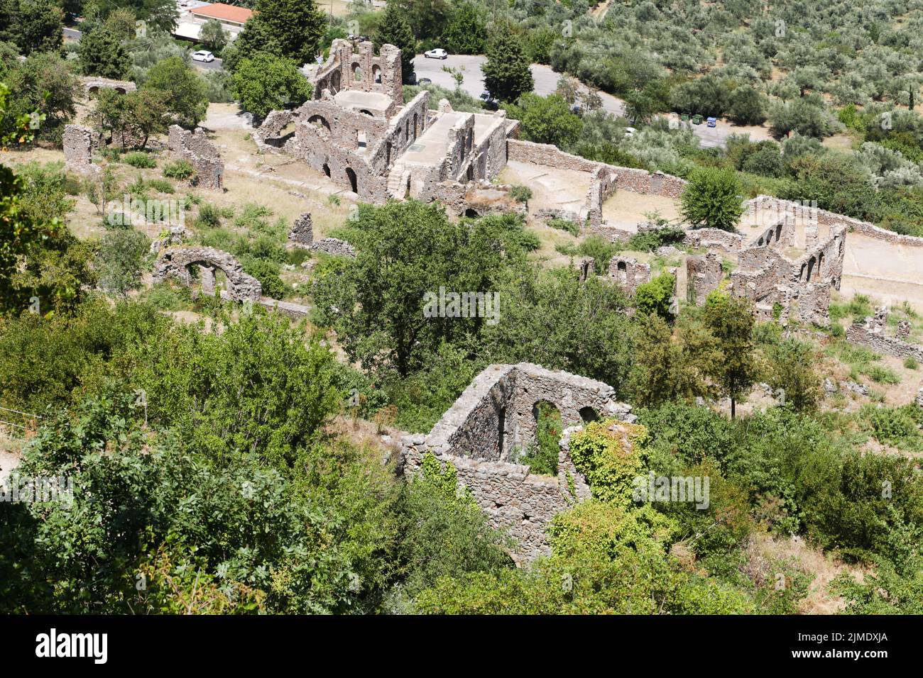 Medieval City Mystras Stock Photo - Alamy