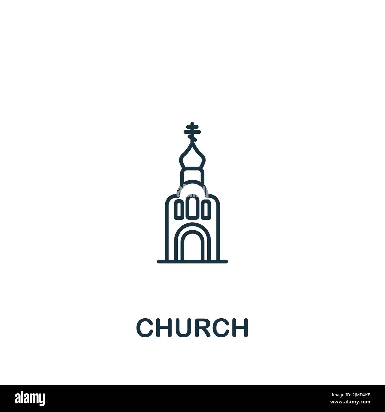 Church icon. Monochrome simple icon for templates, web design and ...