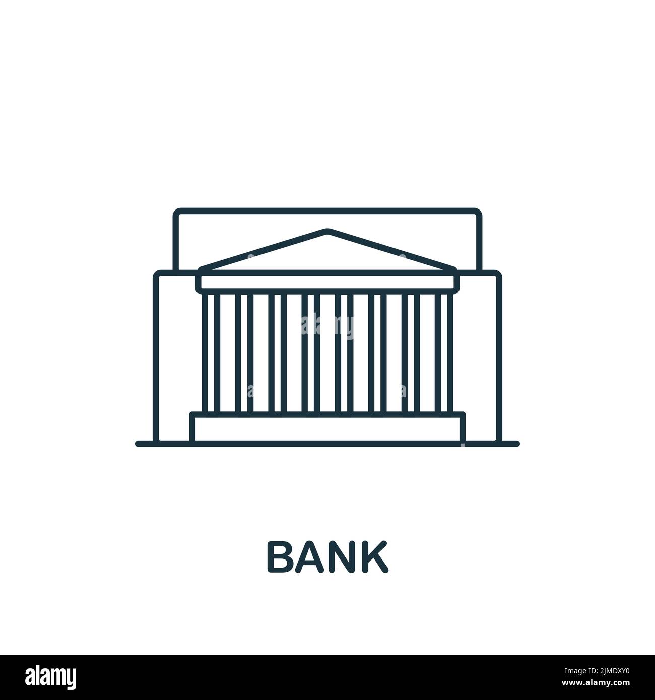 Bank icon. Monochrome simple icon for templates, web design and ...
