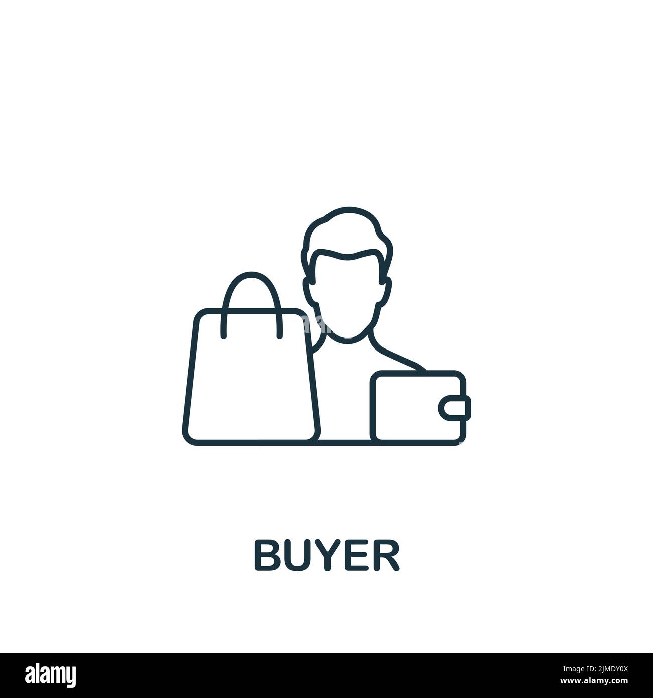 Buyer icon. Monochrome simple Business Management icon for templates ...