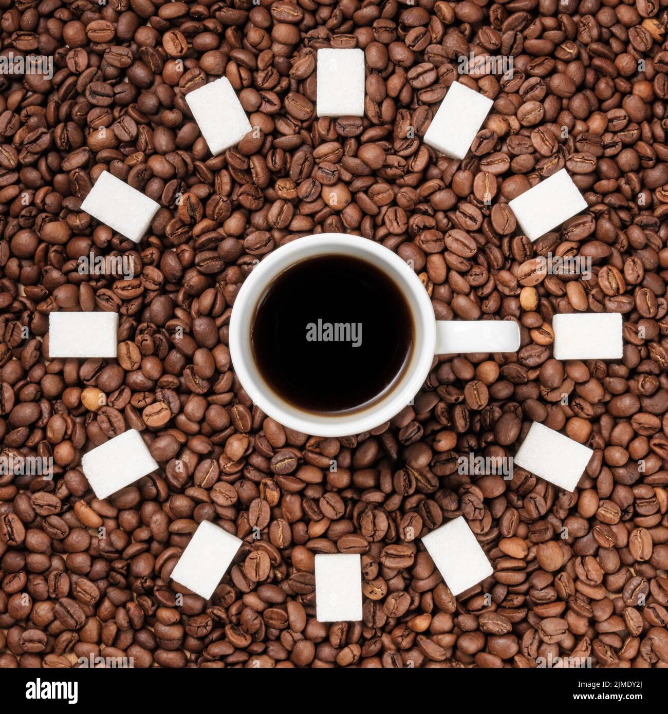 The coffee clock shows three o'clock Stock Photo - Alamy