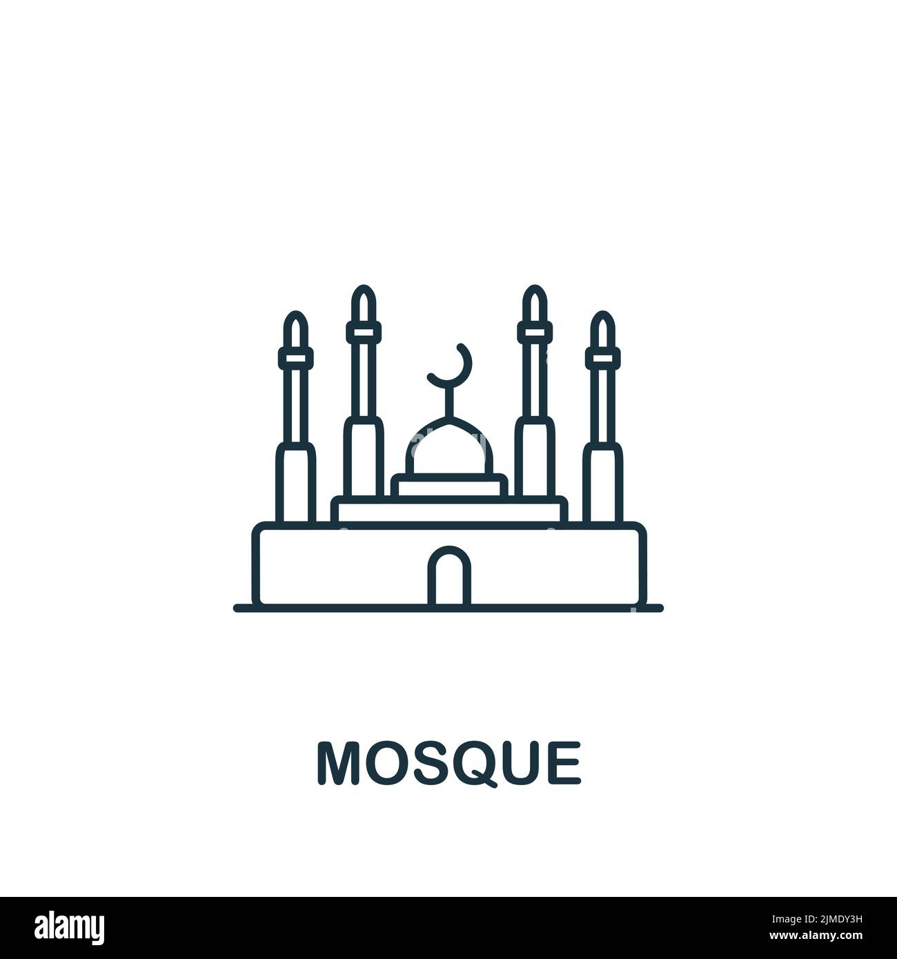 Mosque icon. Monochrome simple icon for templates, web design and ...