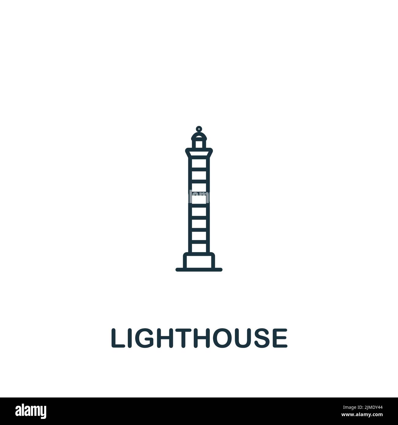 Lighthouse icon. Monochrome simple icon for templates, web design and ...