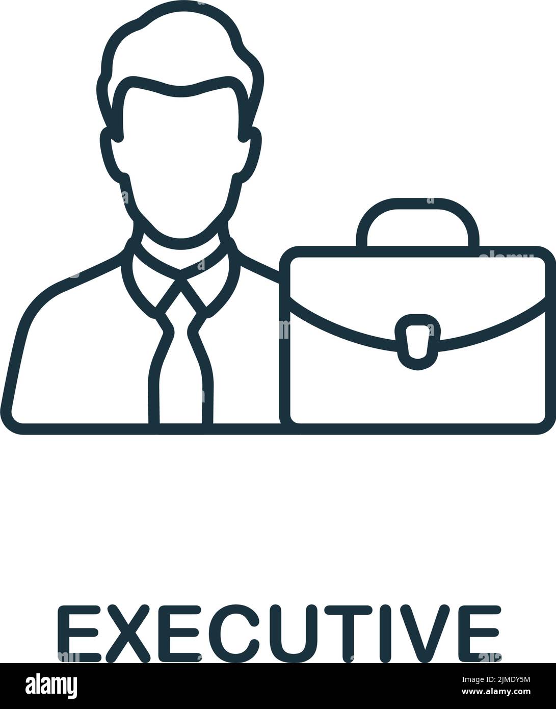 Executive icon. Monochrome simple Business Management icon for ...
